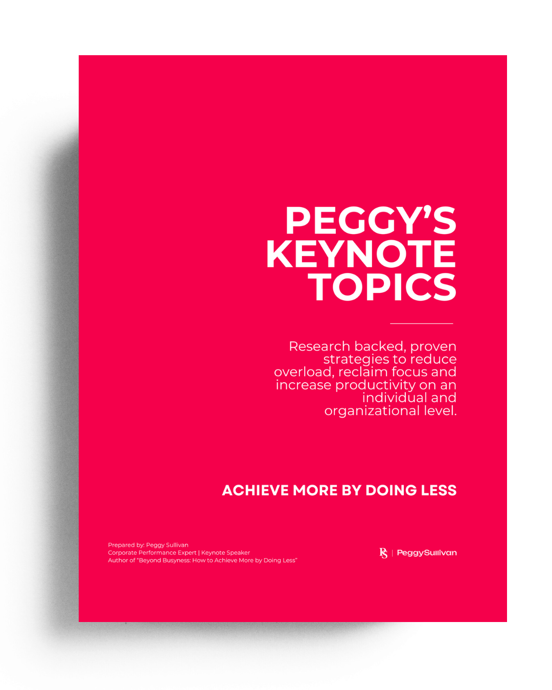 Speaker Assets - Peggy Sullivan: Keynote Speaker